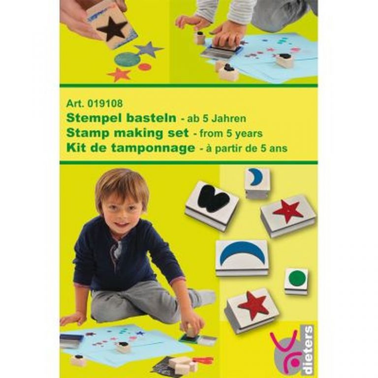 Stempel-Set „Selber machen“ – Bastelset Kinder ab 5 Jahren